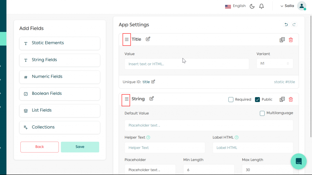 How to Build App Settings Form - Salla Developers