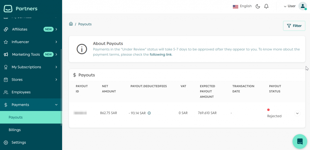 Partners Payout Process - Salla Developers payouts